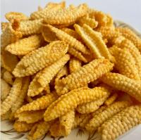 China HW-FRC Corn Shaped Rice Crackers 5KG Bulk Pack - Crispy Grain Snacks with 12 Month Shelf Life for sale