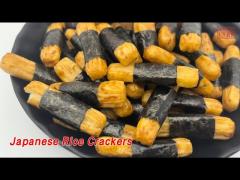 Crispy Japanese Rice Crackers Seaweed Grain Snacks Semi Soft