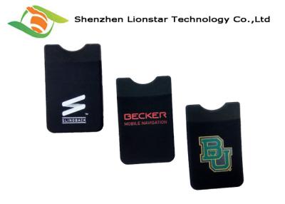 Cina Titolare della carta su ordinazione di credito del telefono cellulare di logo, portafoglio adesivo esile del telefono cellulare in vendita