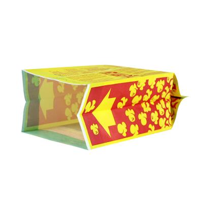 50-120 Grams Popcorn Packaging Bags Yellow Popcorn Boxes Greaseproof Recyclable