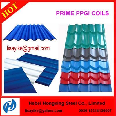 China PREPAINTED GALVANIZED STEEL ROOFING MATERIALS for sale