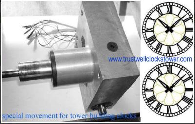 China tower clocks movement with stepper motor 2m 6 feet  diameters face with minute hour hand for sale