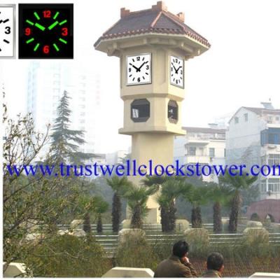 China Four Sided Tower Clock with Master Controller GPS Synchronized Time 0.6m-10m for sale