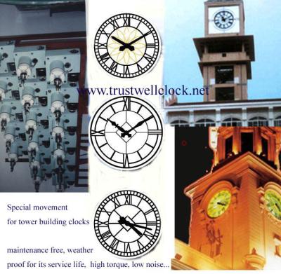 China outdoor tower building clocks and movement for sale