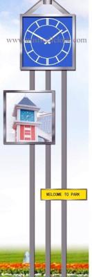 China Custom Street Clock Mechanism 60cm 80cm Diameter LED Luminous Aluminum Acrylic Dial for sale