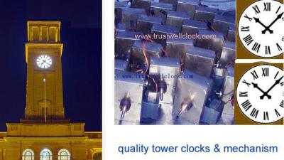 China Big Wall Tower Clock Movement Mechanism Worm Gear Pair Stepper Motor 30 Years for sale