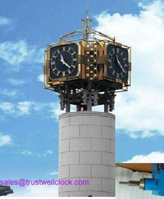 China railway station tower wall clocks,mechanism machin motor for tower wall clocks of railway station -(Yantai)Trust-Well Co for sale