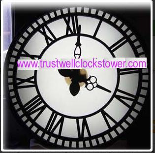 China Analog Slave Clock 60cm 80cm Diameter Round Square Shape for Tower Building for sale