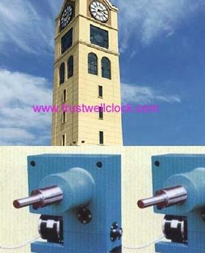 China Replacement Tower Clock Movement for 4 Dials 0.6m-50m Stepper Motor Drive for sale