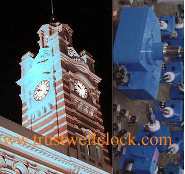 China clocks tower and movement mechanism with big power force for two hands -minute hour hands building clocks for sale