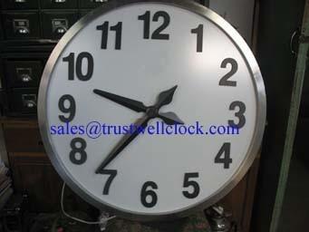 China Round Square Analog Wall Clocks 40cm 60cm Diameter Slave Clock Movement for sale