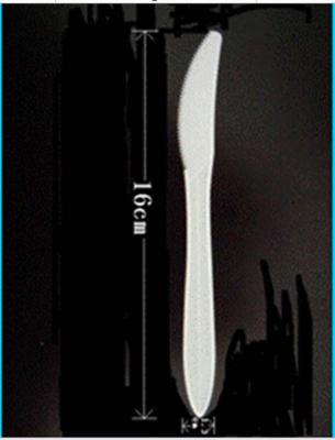 중국 식당을 위한 160x22mm 하얀 버릴 수 있는 플라스틱 나이프 / 플라스틱 케이크 나이프 판매용