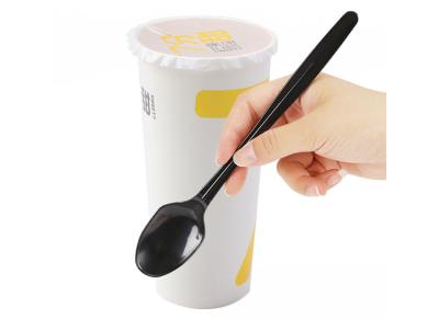 China la cuchara larga plástica de la manija de los 21cm espesó la cuchara de la tienda del té de la leche en venta