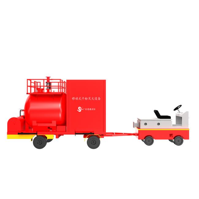 Mobile Powder Fire Extinguishing Equipment Trolley Mounted Monitor with Powder Storage Tank