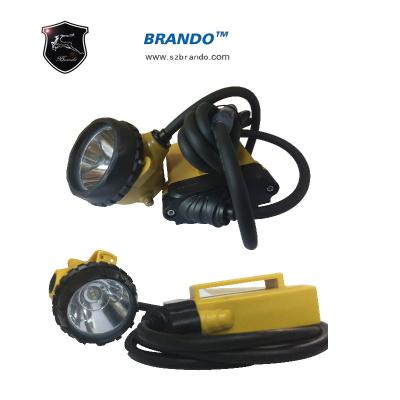 China KL12LM Yellow ABS Body 3w Main Power Environmental Corded Mining Headlamp Super Bright for sale