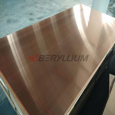 China Becu C17200 Copper Beryllium Foil Sheet Thickness 1mm 2mm 3mm 4mm 5mm for sale