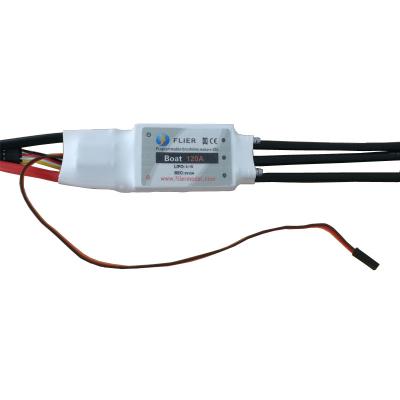 中国 3-7S 120A RCのボートESCのビニール材料5V/2A ESCの電子速度のコントローラー 販売のため