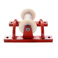 China 5KN 10KN Straight Cable Roller Steel Frame Cable Roller Straight for sale
