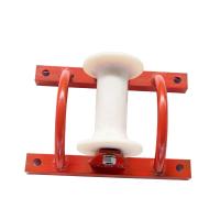 China 5KN 10KN Straight Cable Roller Steel Frame Cable Roller Straight for sale