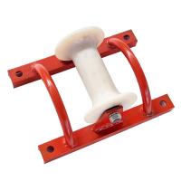 China 5KN 10KN Straight Cable Roller Steel Frame Cable Roller Straight for sale