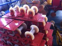 China 5KN 10KN Straight Cable Roller Steel Frame Cable Roller Straight for sale