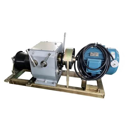China 5T Engine Powered Winch with 5.5kW Motor 380V Power and Belt Drive for Cable Laying and Construction for sale
