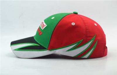 China Embroidery Cotton Baseball Cap , Racing Baseball Cap Hat Trim Baseball Cap for sale