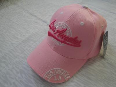 China 6 Panel Cotton Womens Baseball Hats Fashion Pink For Girls for sale