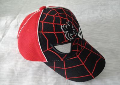 China Spider Man Embroidered Kids Baseball Caps Unique With Adjustable Velcro for sale