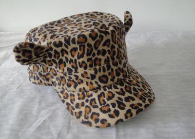China Promotional Leopard Print Womens Baseball Hats 6 Panel For Kids / Adult for sale