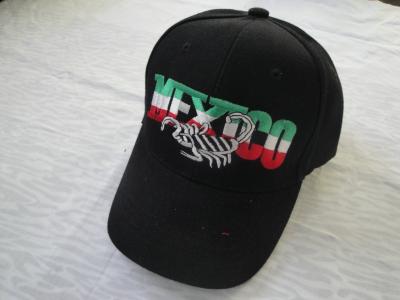 China 6 Panel Cotton Baseball Caps with Adjustable Velcro, Custom Black 3D Embroidered Baseball Cap For Adult for sale