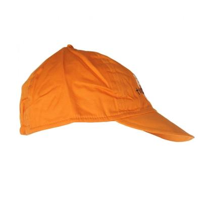 China Plat / 3D Embroidery Orange Cotton Kids Baseball Caps , Cool 5 Panel Hat for sale