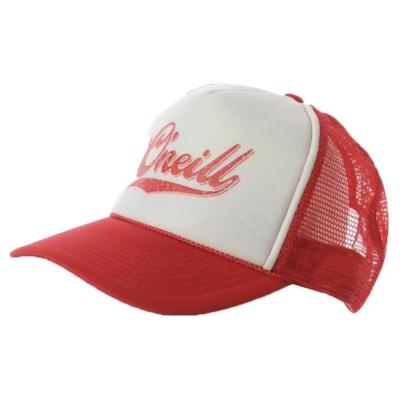 China Red Two Tone Poly Cotton Mens Baseball Caps Adjustable Velcro For Promotion for sale