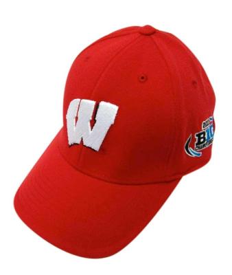 China 6-Panel Red Mens Baseball Caps for sale