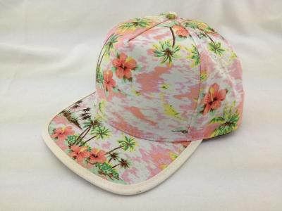 China Hawaii Floral Printing Snapback Baseball Caps Hats , sun baseball cap for sale
