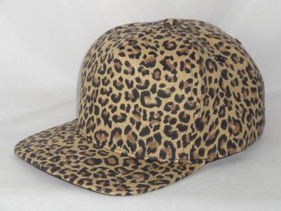 China Leopard Printing Flat Brim Snapback Baseball Caps Calico Hat for Hunting for sale