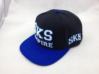 China Black Blue Acrylic Snapback Baseball Caps Hats with 3D Embroidery Letters for sale