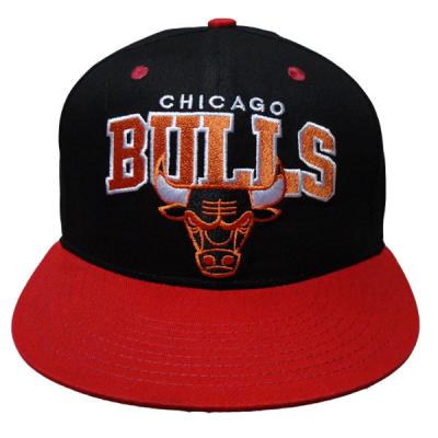 China Black Red Cotton Snapback Baseball Caps Hats with Flat Embroidery for sale