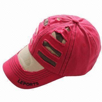 China 2012 Fashionable Cap, Baseball Style with Fabric Frayed for sale