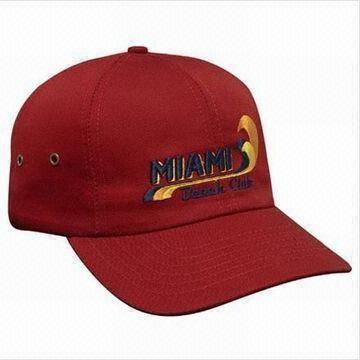 China Baseball Hat with Pre-curved Peak, Front Embroidery, Ideal for Promotional Purposes for sale