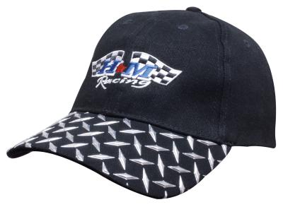 China 6-Panel 100% Cotton Sports Caps Hats With Black And White Plaid For Kids for sale