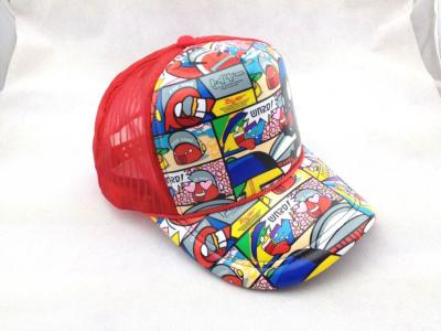 China Pre-curved peak Sublimation Trucker Mesh Cap Hat for Music Sport for sale