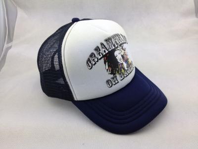 China Ladies Personalized Mesh Cap , Navy Baseball Hat Structured 5 Panel for sale