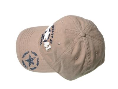 China Brown Long Visor Brim Protector Hard Baseball Caps And Hats , Striped Plat / 3d Embroidery for sale