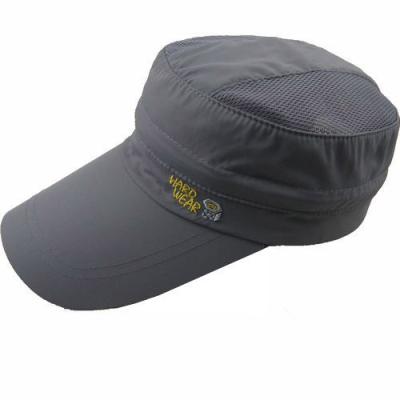 China Grey Custom 6-Panel Azo Free Visor Baseball Cap Embroidered Pre-Curved With Sandwich for sale