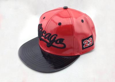 China PU Leather Hip Hop Baseball Cap Snapback  with 3D Embroidered Letters for sale