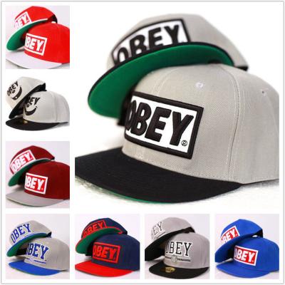 China Flat Bill Hip Hop Baseball Cap Unisex Snapback Hat with Raised 3D Embroidery for sale