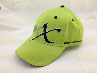 China Lime Green Cotton Embroidered Baseball Cap Hat Unisex with Custom Logo for sale