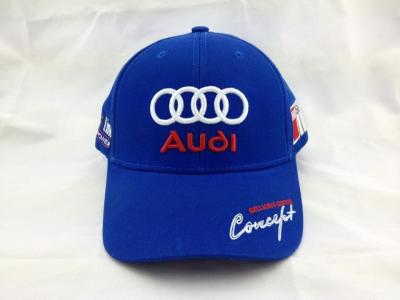 China 100% Cotton 3D Raised Embroidery Baseball Cap Blue Promotional Baseball Hat for sale