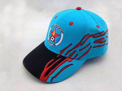 China Racing Flame Embroidered Baseball Caps Hat with Metal Buckle for sale